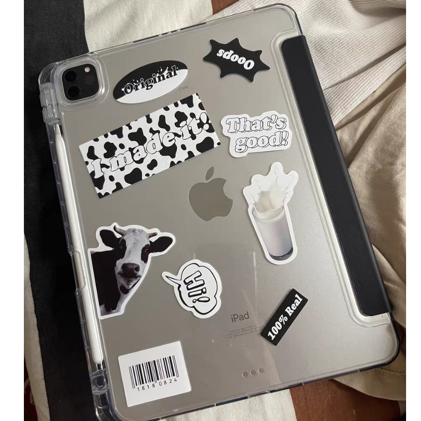 DIY貼紙 ins風黃油芝士奶牛貼紙 裝飾貼紙 防水貼紙 iPhone iPad 保護殼貼紙 | 蝦皮購物