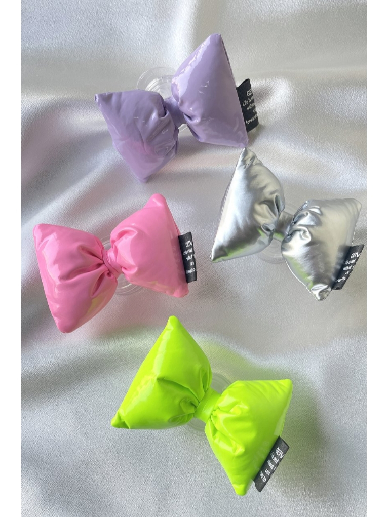 VII 漆皮大蝴蝶結手機支架 Y2K 螢光色 澎澎蝴蝶結 立體 浮誇 伸縮手機架【V062126】 | 蝦皮購物