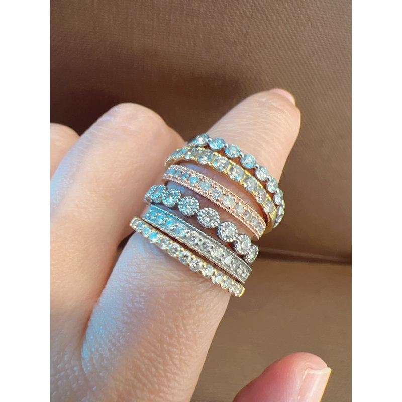 日本 18k agete 鉑金 pt950 鑽石 天然鑽石 白k金 18k金 10k va 排鑽戒指 千粒穀鑽戒 | 蝦皮購物