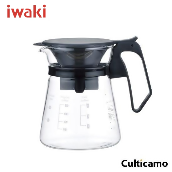 日本 IWAKI 新款滴漏式玻璃咖啡壺 600ml(黑) (600ml) | 蝦皮購物