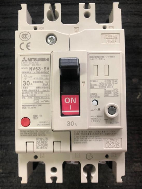 三菱 漏電斷路器 NV63-SV 3P 15A.20A.30A.40A.50A.63A 30mA | 蝦皮購物