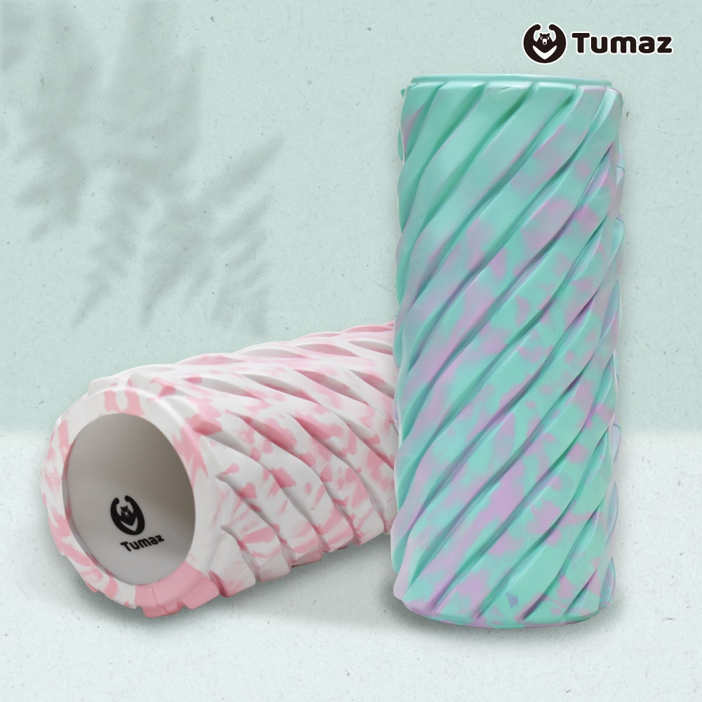 Tumaz月熊/波浪型按摩滾筒 無蓋 新手適用 硬度65D 草莓優格 毛怪藍綠 免運台灣現貨 | 蝦皮購物