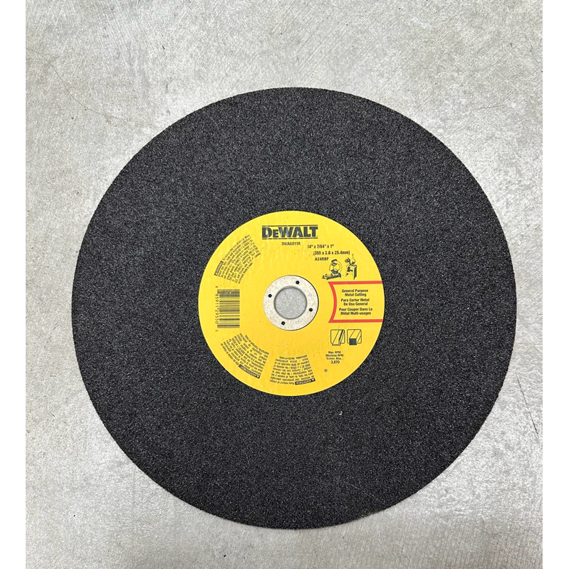 【川頁五金】附發票 DEWALT 得偉 DWA8011 原廠14”砂輪片 350mm 金屬切斷片 | 蝦皮購物