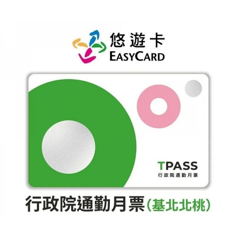 （可退100）TPASS行政院通勤月票(基北北桃)Supercard悠遊卡 | 蝦皮購物