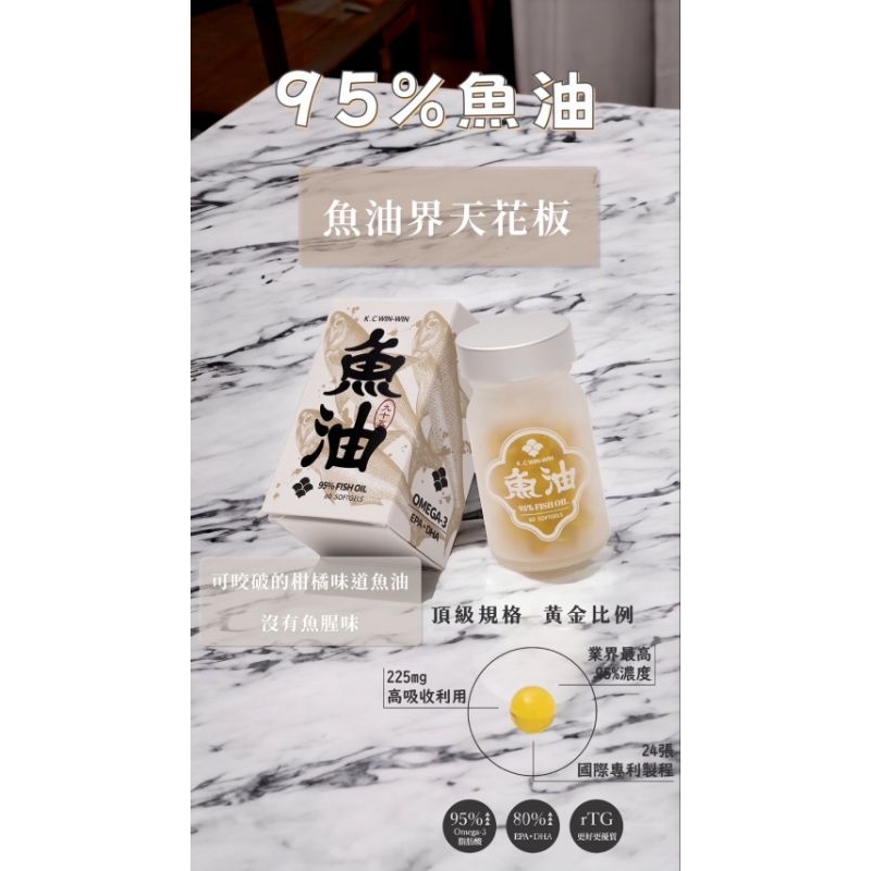 【K.C WIN-WIN】95%魚油 | 蝦皮購物