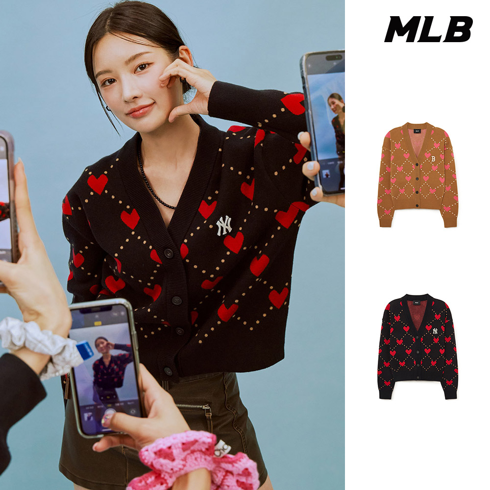 MLB 女版針織衫 Heart系列 紅襪/洋基隊 (3FKCH0234-兩色任選)【官方旗艦店】 | 蝦皮購物