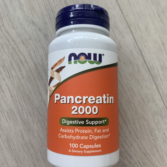 🌈美國原裝 Now Foods 胰酶100粒 Pancreatin 2000 蛋白酶 脂肪消化 碳水化合物 消化酵素 | 蝦皮購物