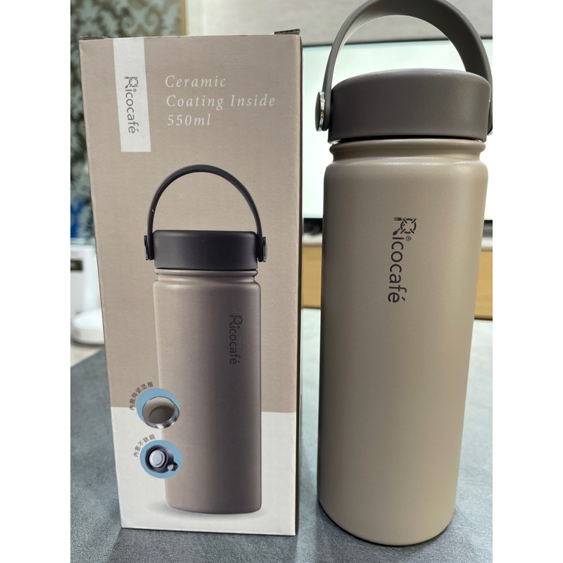 RICO 瑞可 陶瓷 易潔層 廣口保溫杯 (550ml)（拿鐵色） | 蝦皮購物