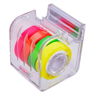 【彩虹文具小舖】3M 可再貼螢光標示膠帶 四色螢光標示膠帶 812 812R4補充包 | 蝦皮購物
