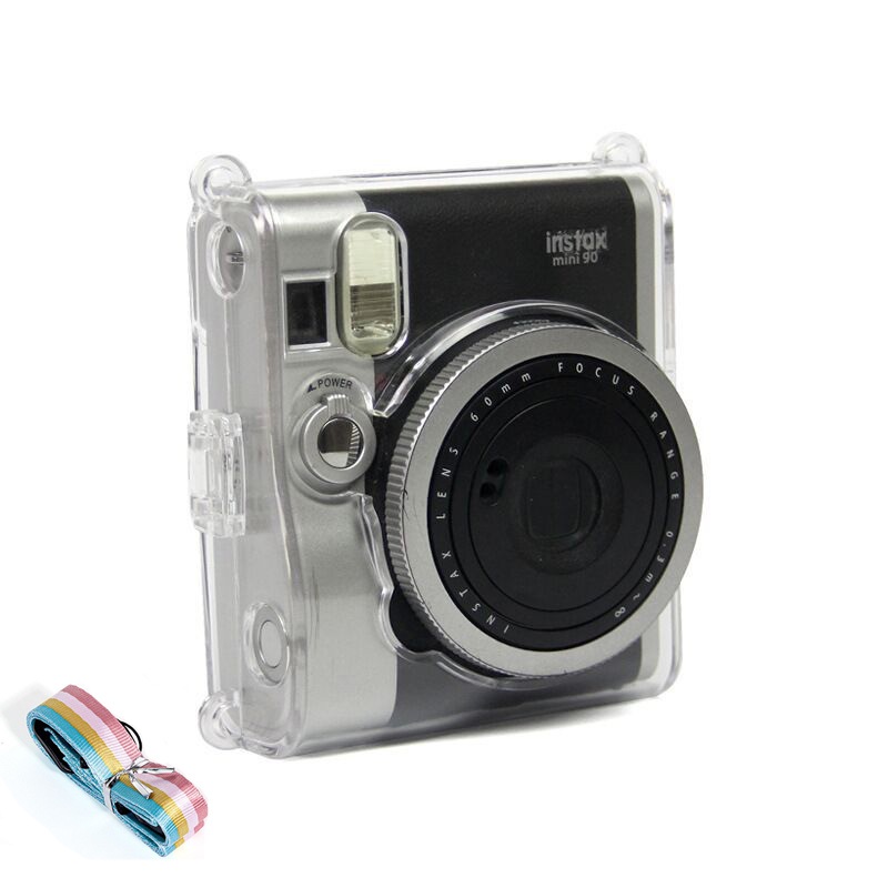 【電玩指標】十倍蝦幣 富士 Fujifilm Instax 配件 Mini 90 水晶殼 含手繩 拍立得 相機 保護殼 蝦皮購物