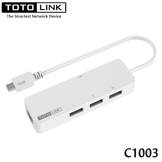 【3CTOWN】含稅 TOTOLink C1003 Type-C 3埠 USB3.0 集線器 + RJ45 網路卡 | 蝦皮購物