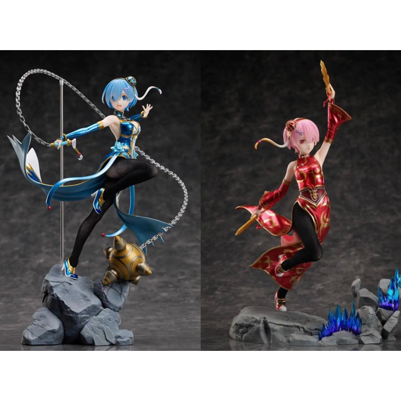 【小龍便宜公仔】全新 正版 F:NEX 1/7 re0 從零開始的異世界生活 雷姆 拉姆 旗袍 中國 PVC | 蝦皮購物