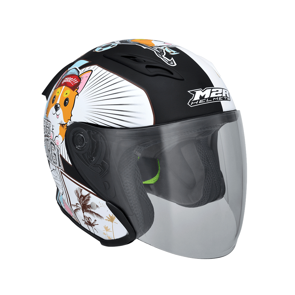 M2R 得安 J5 #6 特仕版 柯基 CORGI 內墨鏡 雙鏡片 半罩 3/4罩 安全帽 | 蝦皮購物