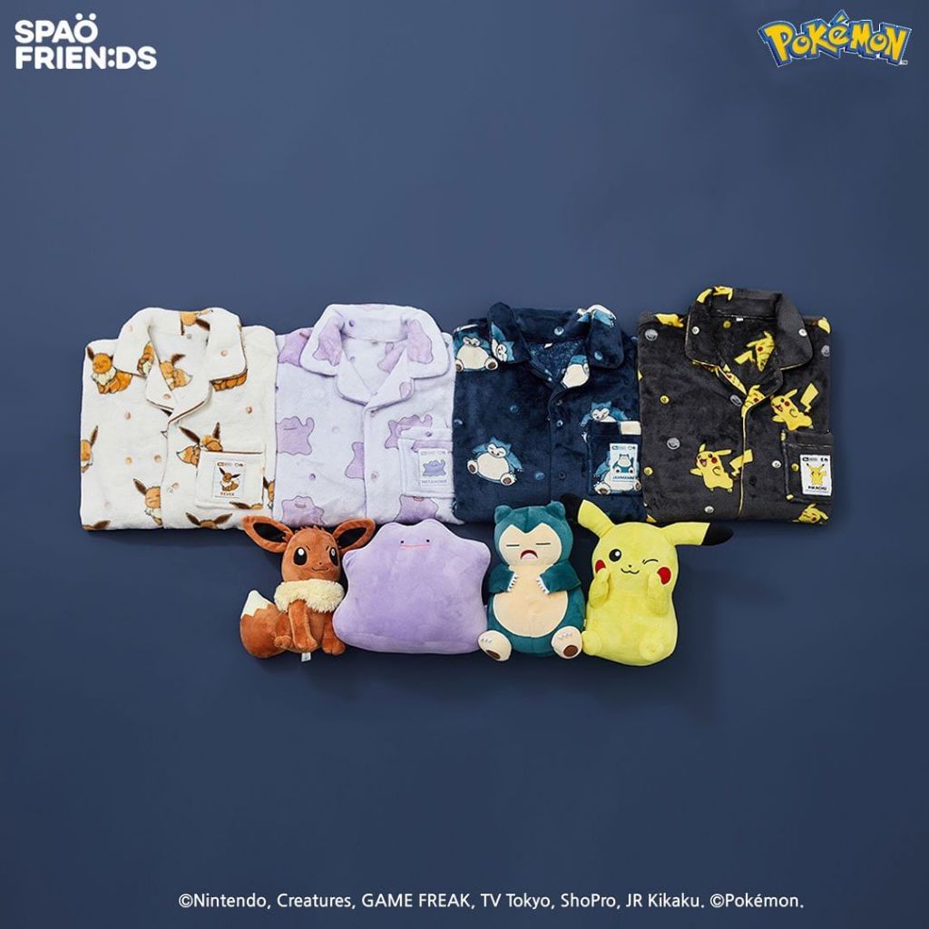 【zz韓國代購🇰🇷】 🔥新增新款🔥 SPAO x 寶可夢 睡衣 睡褲 套裝 拖鞋 神奇寶貝 皮卡丘 兒童睡衣 | 蝦皮購物