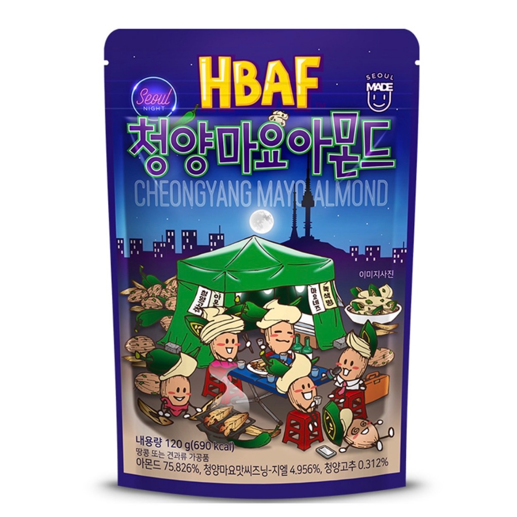 台灣現貨 HBAF 120g 單包 韓國杏仁 派對包/隨身包 多種口味! 杏仁果 Flavored Almond | 蝦皮購物