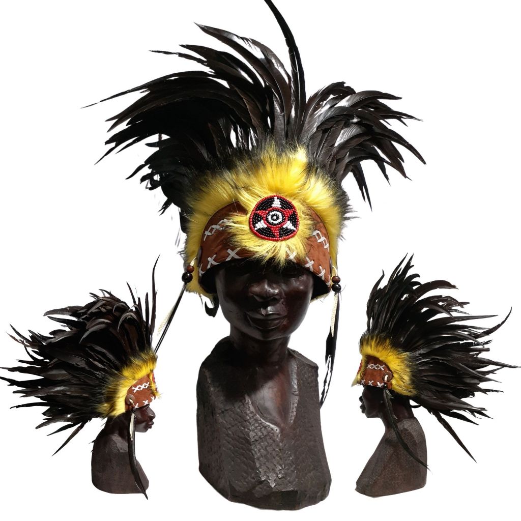 【印地安部落】印地安酋長帽 (現貨) 頭飾 派對道具 部落風頭飾 走秀舞台表演 化裝舞會 哈雷重機 cosplay扮裝帽 | 蝦皮購物