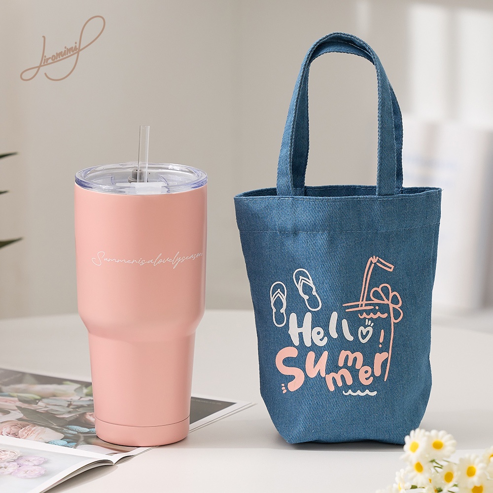 【Hiromimi 】內瓷不鏽鋼冰壩杯提袋組 冰壩杯 SGS合格 保溫杯 飲料杯 不鏽鋼保溫杯 冰霸杯 酷冰杯 保冰杯 | 蝦皮購物