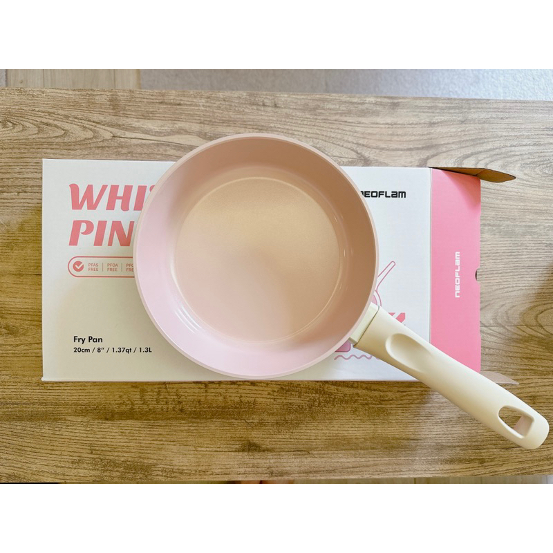 [全新]NEOFLAM Whitepink系列20cm平底鍋(電磁底) 粉紅色 電磁爐可用 | 蝦皮購物