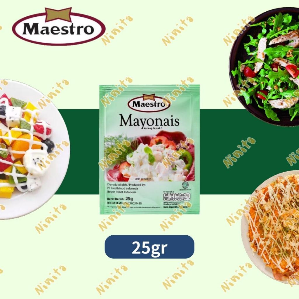 Lasallefood Maestro Mayonnaise Sachet 25gr 美乃滋 蛋黃醬 沙拉 | 蝦皮購物