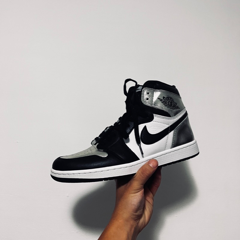 Nike air Jordan aj1 aj 一代 1代 鞋 球鞋 籃球鞋 高筒 銀色 銀 ts Travis 黑 黑銀 | 蝦皮購物