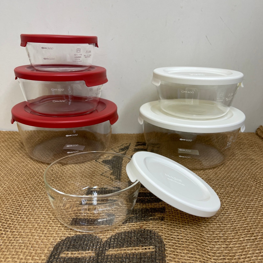 日本製 HARIO 耐熱玻璃保鮮盒圓型 3入組 MST-3018 | 蝦皮購物