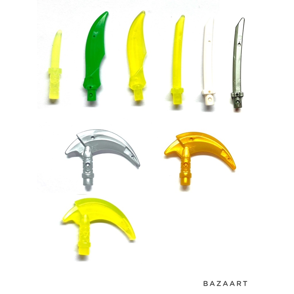 二手樂高 LEGO 武士刀 短刀 短武士刀 刀 刃 長刀 鐮刀 彎刀 砍刀 武器 配件 旋風忍者 37341 | 蝦皮購物