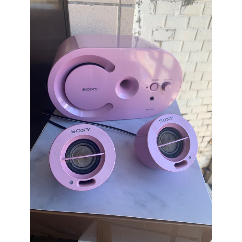 含紙箱 送20 二手 粉紫 SONY SRS-D25 桌上型 2.1聲道 紫色 粉色 喇叭 音響 粉 紫 索尼 | 蝦皮購物