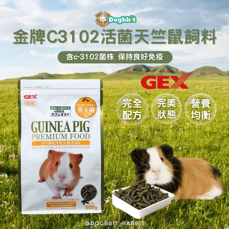 道格兔Dogbbit | 快速出貨🔥 GEX 金牌 C3102 活菌天竺鼠飼料 天竺鼠飼料 成天飼料 金牌飼料 天竺鼠糧 | 蝦皮購物
