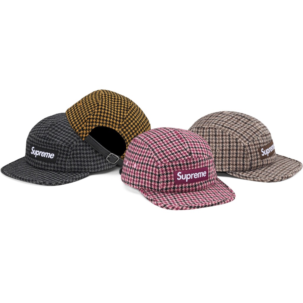 【紐約范特西】預購 SUPREME FW23 HOUNDSTOOTH WOOL CAMP CAP 露營帽 | 蝦皮購物