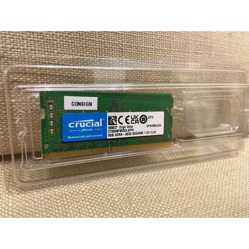 【Micron 美光】Crucial DDR4 3200 8GB 筆記型記憶體 MTA8ATF1G64HZ-3G2R1 | 蝦皮購物