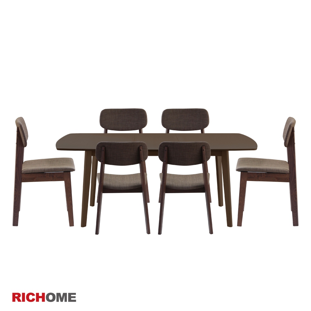 RICHOME 福利品 TA-315 CH-1263 京都餐桌椅組 一桌六椅 餐桌椅 餐桌 餐椅 單人椅 餐廳 | 蝦皮購物