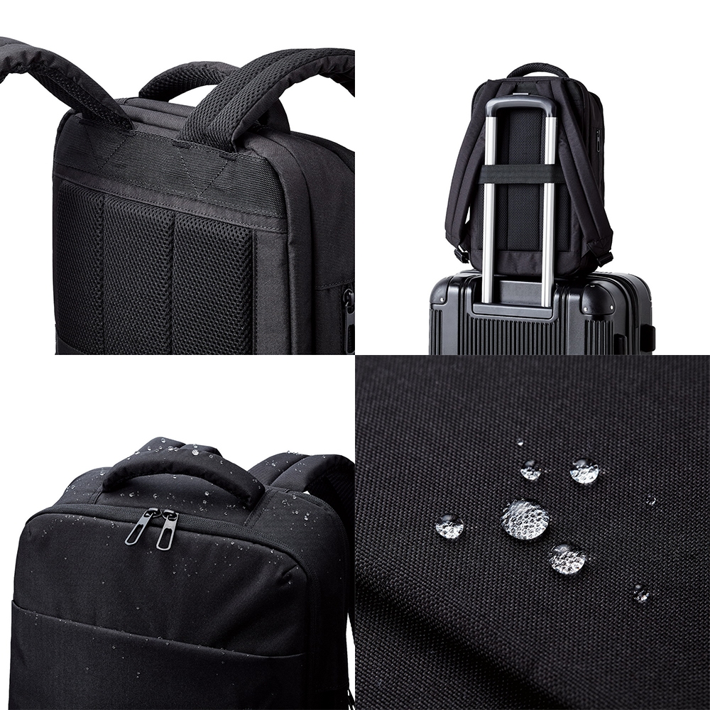 【日本ELECOM】2 way防潑水商務後背包-黑 可收納14吋筆電 後背 背帶為透氣網布不易疲勞 | 蝦皮購物