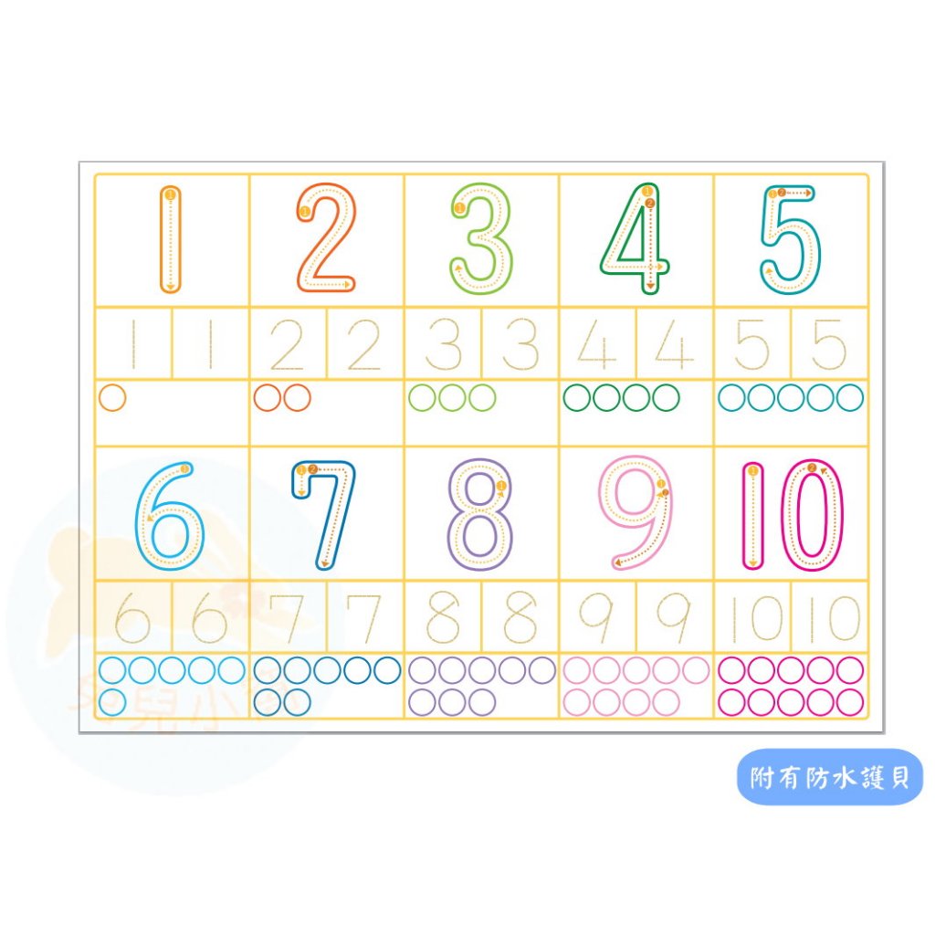 兔兒小窩 | 數字1-10教材 數字教學 數字描寫 幼兒數量教學 數字教材 數字數量教學 運筆 握筆練習 幼稚園數字教材 | 蝦皮購物