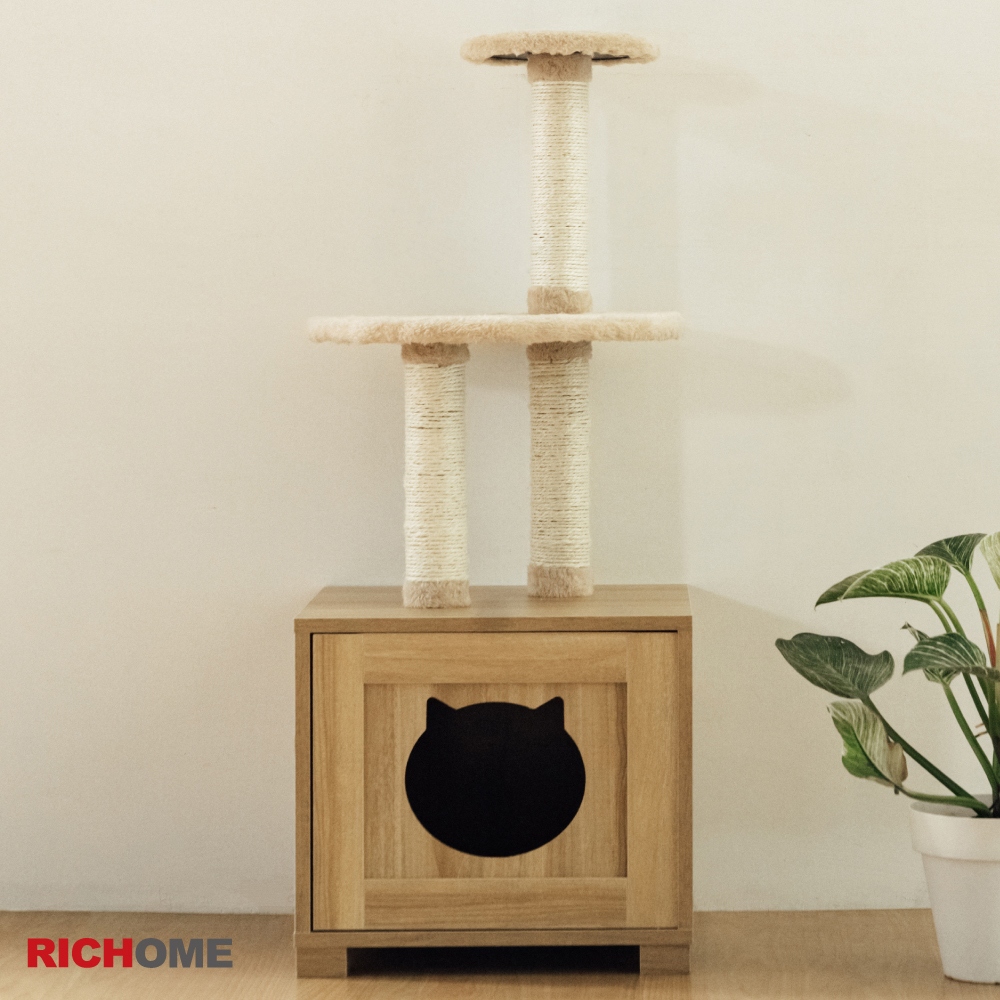 RICHOME DR242 凱特收納櫃(防潑水)(緩衝門紐) 貓樹櫃 收納櫃 貓窩 寵物窩 貓抓台 | 蝦皮購物