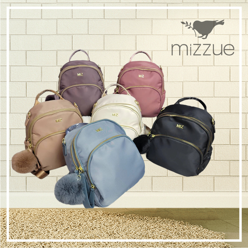 mizzue XW3137台灣現貨 韓版 防潑水 尼龍雙層毛球小後背包 多隔層時尚百搭 輕巧 手提 肩背,斜背 3用 | 蝦皮購物