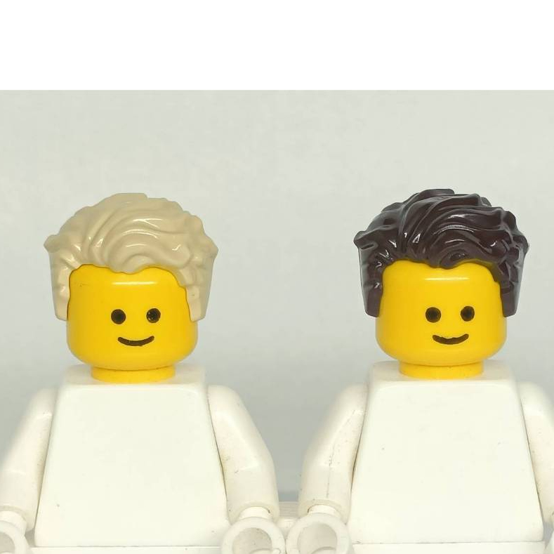 正版LEGO 男生頭髮35 短髮 沙色 深咖 露額頭 旁分 油頭 6152229 6427427 | 蝦皮購物