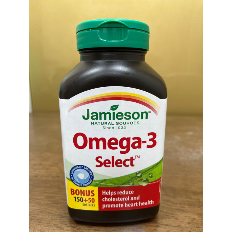 200顆 現貨Jamieson健美生 omega-3 select魚油 200粒2027/06 | 蝦皮購物