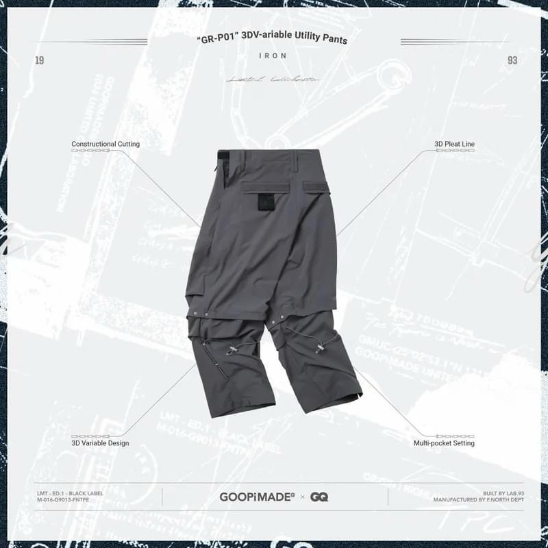 GOOPiMADE x GQ III “GR-P01” 3DV-ariable Utility Pants孤僻 有年曆 | 蝦皮購物