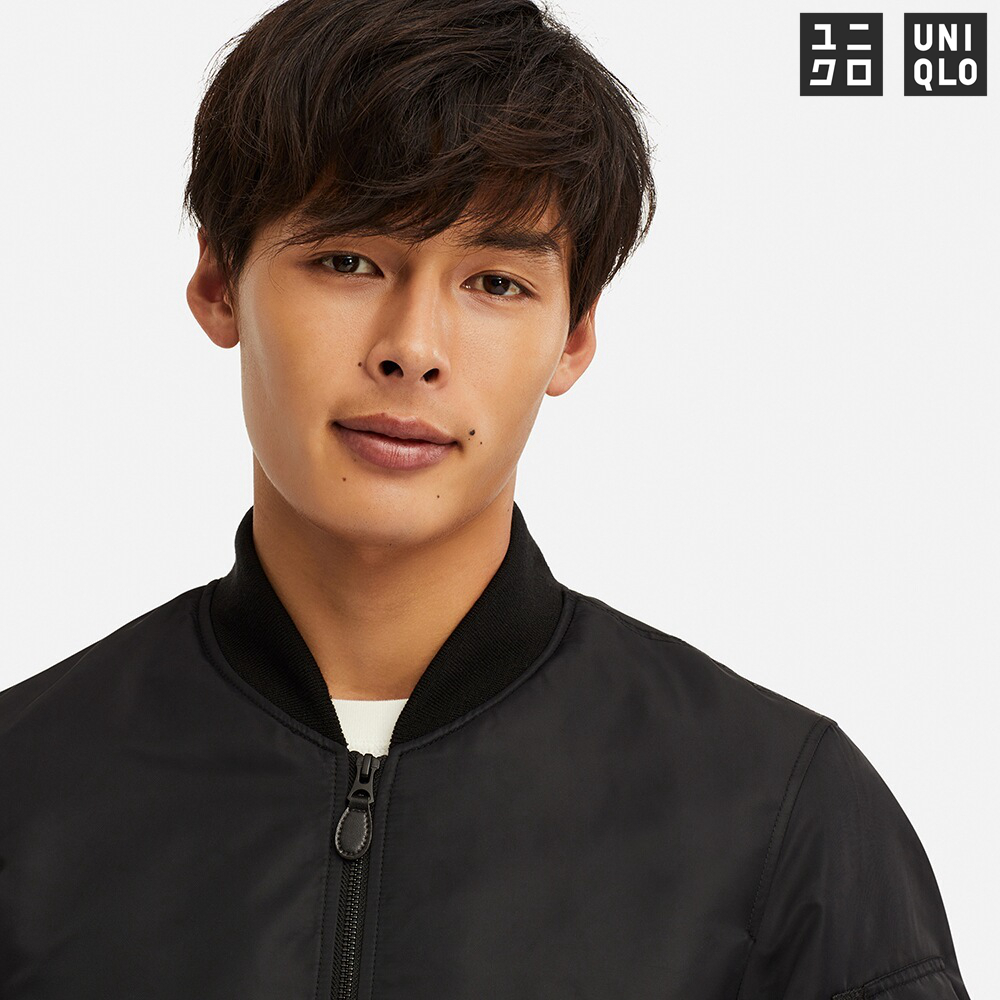 *已完售 UNIQLO 男裝 MA-1飛行外套 429278 XS 黑色 UQ歷代最窄身版本 SLIM合身時尚剪裁優衣庫 | 蝦皮購物