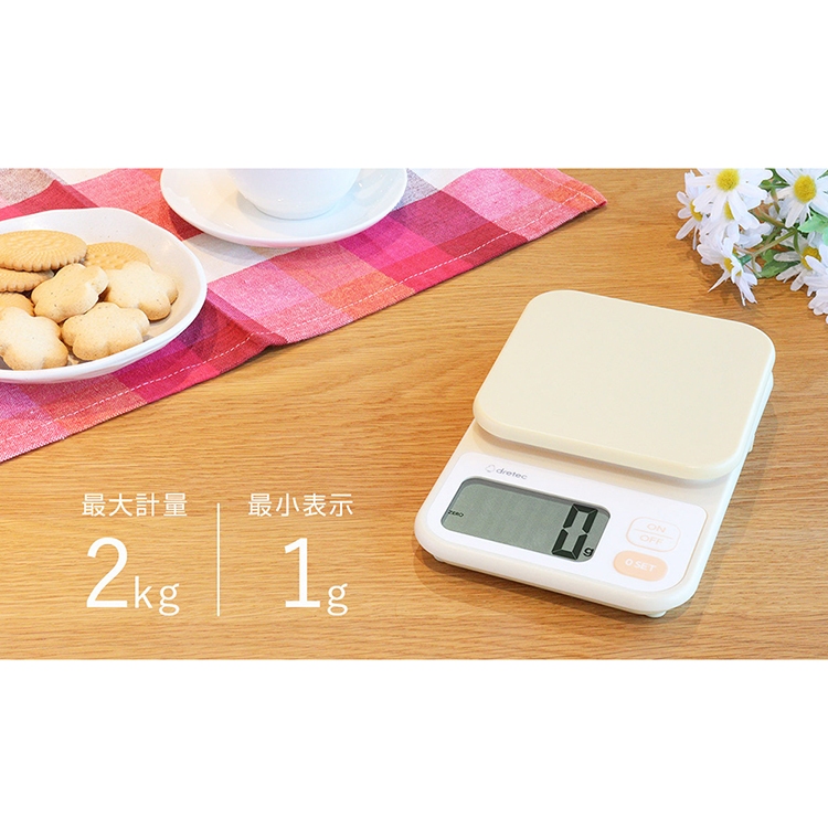 日本 ドリテック Dretec 電子秤 2kg 1g 料理秤 烘焙秤 蛋糕秤 特大顯示 KS-739 非供交易使用 | 蝦皮購物