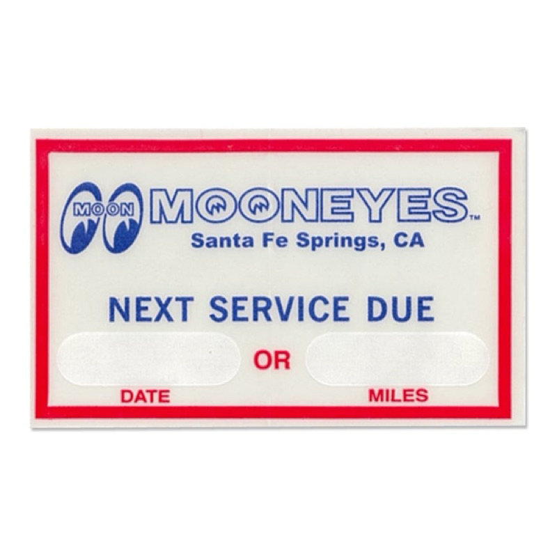 MOONEYES Next Service Due 機車 汽車更換機油紀錄里程貼紙[DM225] | 蝦皮購物