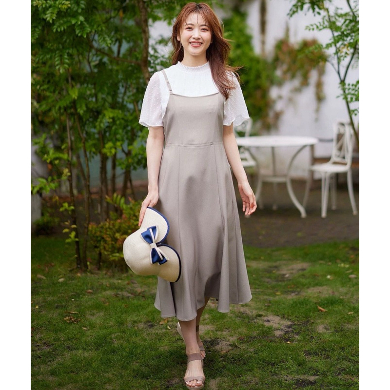 [預購商品]日本品牌AnySIS.米色氣質吊帶裙洋裝.2WAY前後兩穿.M/L.新品上架 | 蝦皮購物