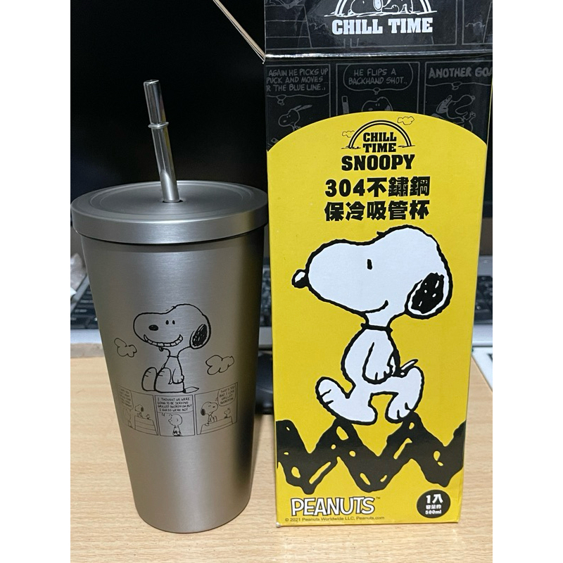 [全新未使用]7-11 史努比 Snoopy 304 不鏽鋼 保冷 吸管杯 | 蝦皮購物