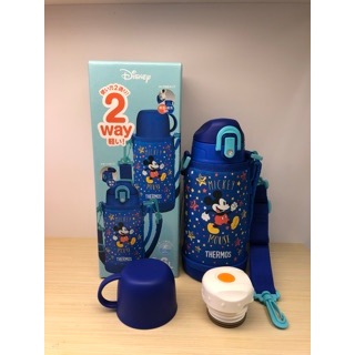 THERMOS膳魔師不銹鋼真空兒童兩用水壺 FHO-600WFDS 米奇 600ml FHO-600WFDS-BLS | 蝦皮購物
