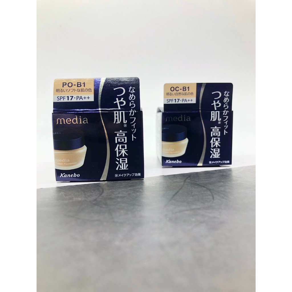 【現貨開發票】media媚點 極上粉嫩保濕粉底霜 PO-B1（粉膚色）/ OC-B1 （淺膚色）SPF17‧PA++ | 蝦皮購物