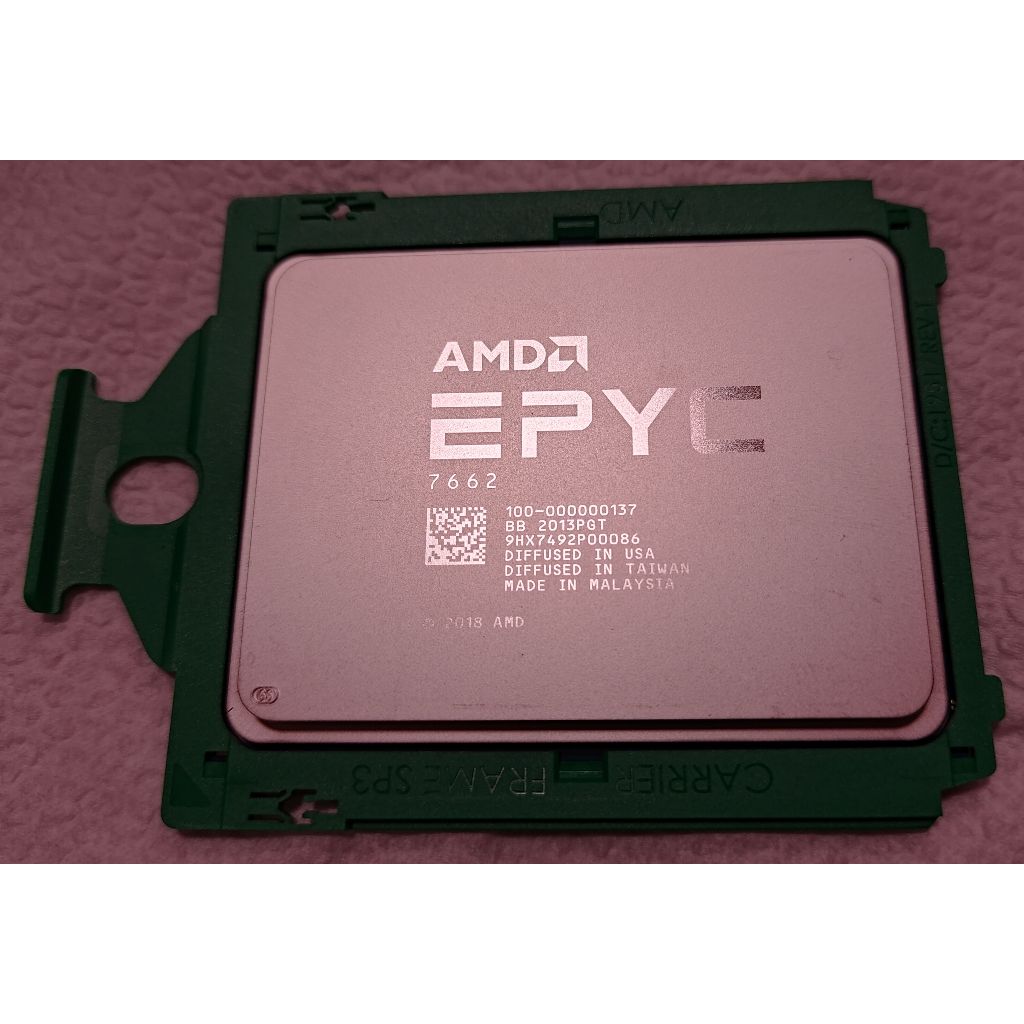 AMD 霄龍 EPYC ROME 7662 LGA 4094 64核128序 zen2 256MB L3 3.3G 8通 | 蝦皮購物