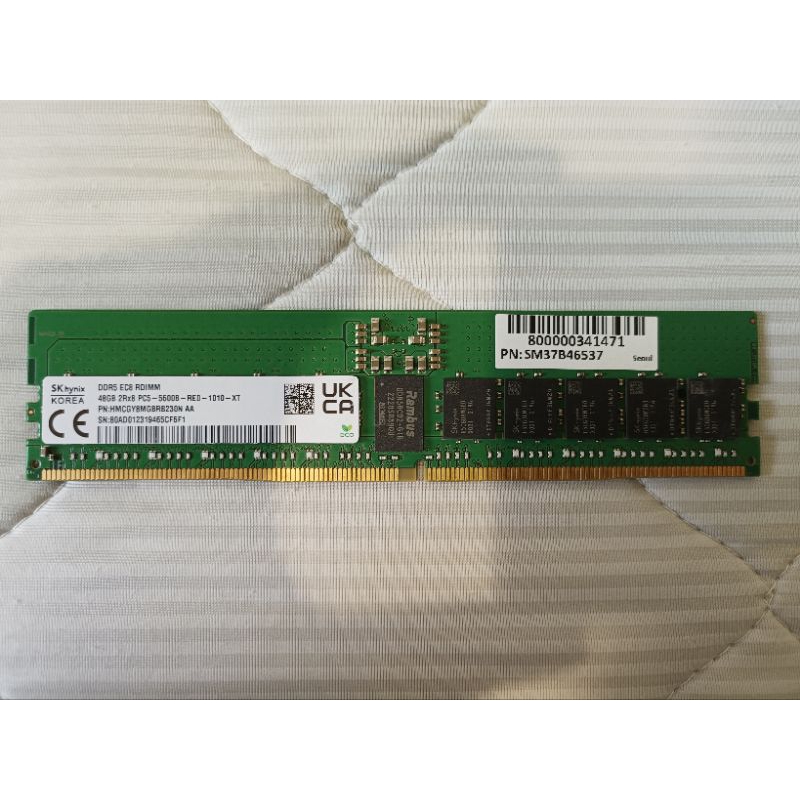 Sk Hynix Ddr5 Rdimm 24gb 5600mhz 伺服器和工作站專用 蝦皮購物