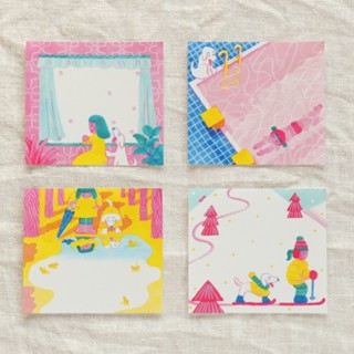 AIUEO 狗 便條紙 備忘錄/memo/狗狗/彩色/手帳周邊/辦公用品/留言/卡片/日本製 現貨 | 蝦皮購物