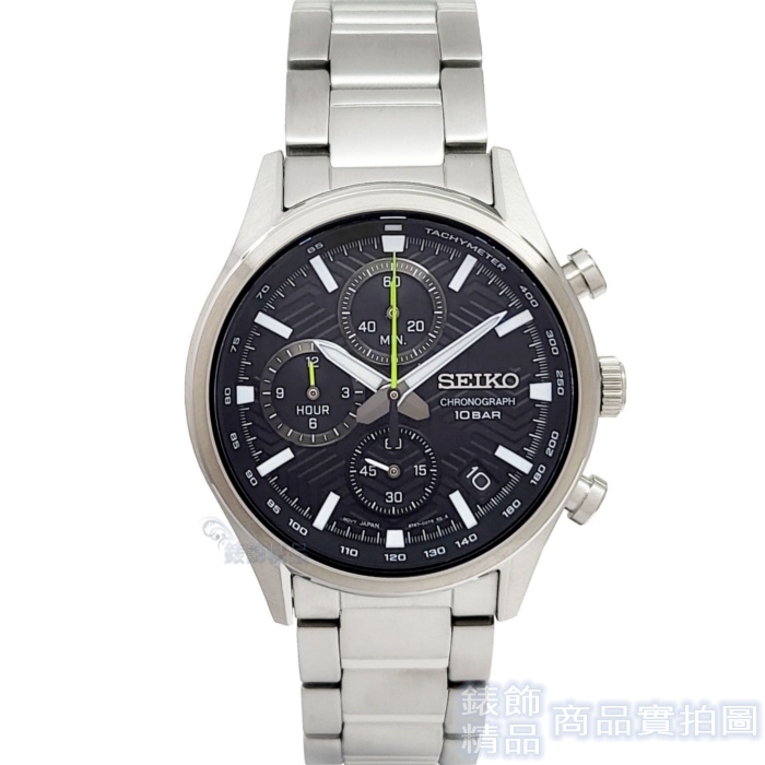 SEIKO精工表 SSB419P1手錶 黑面 日期 藍寶石水晶鏡面 三眼計時 鋼帶 男錶【錶飾精品】 | 蝦皮購物