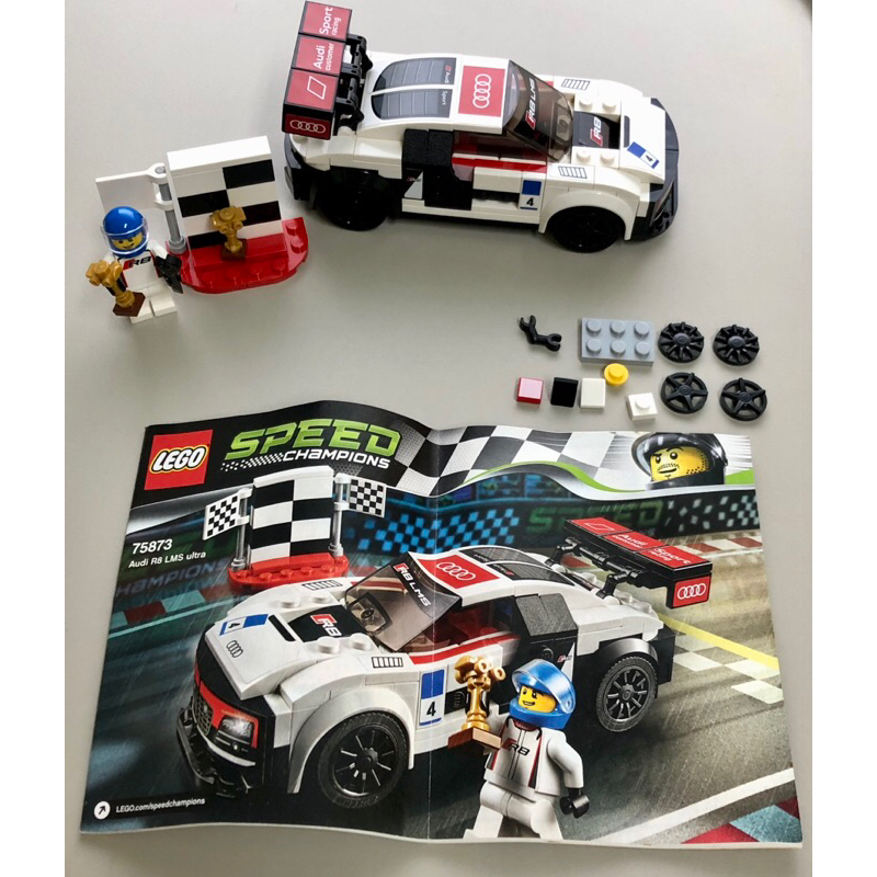 絕版LEGO 樂高 75873 奧迪 Audi R8 LMS ultra Speed系列 (無盒子) 有說明書 二手絕版 | 蝦皮購物